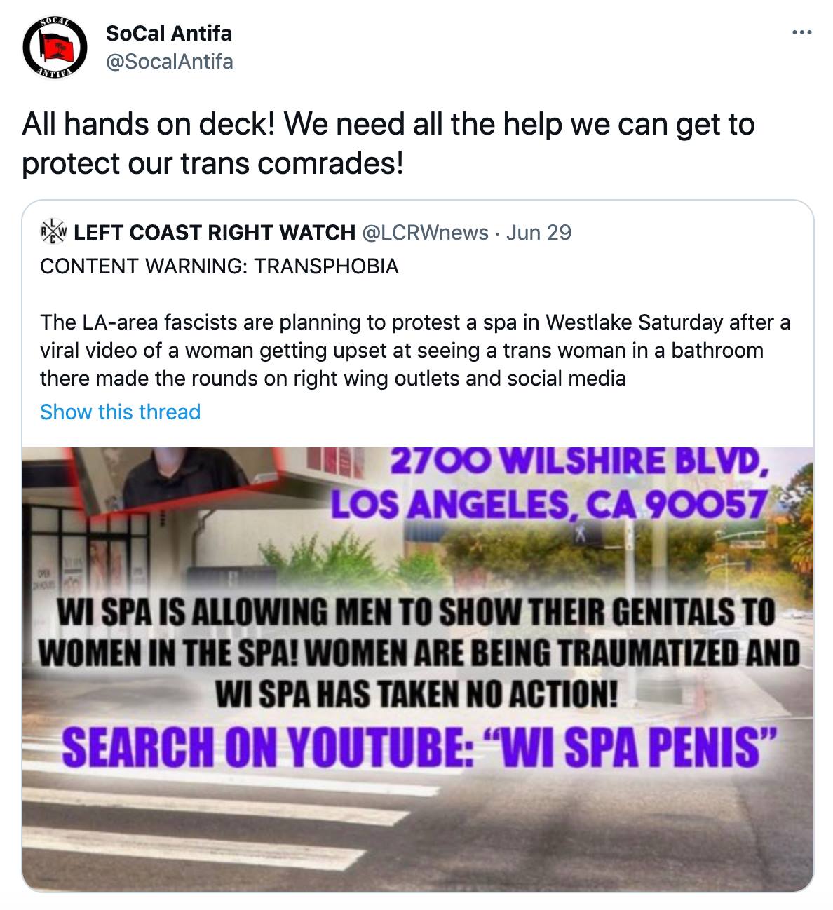 Antifa, Trans Extremists Attack Women in Defense of Naked Male Sex Offender in Women’s Spa Area ...